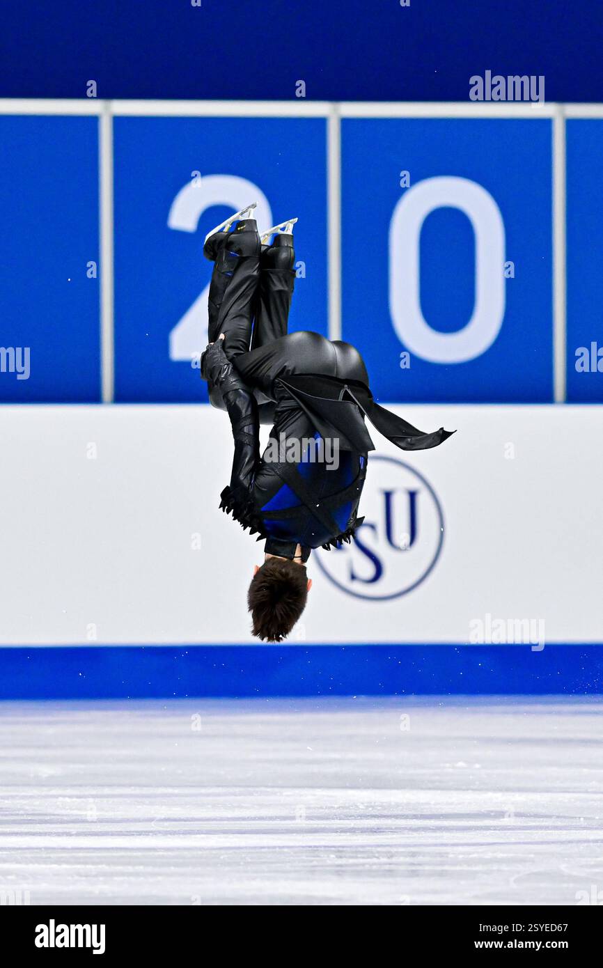 Patrick BLACKWELL (USA), during Junior Men Free Skating, at the ISU ...