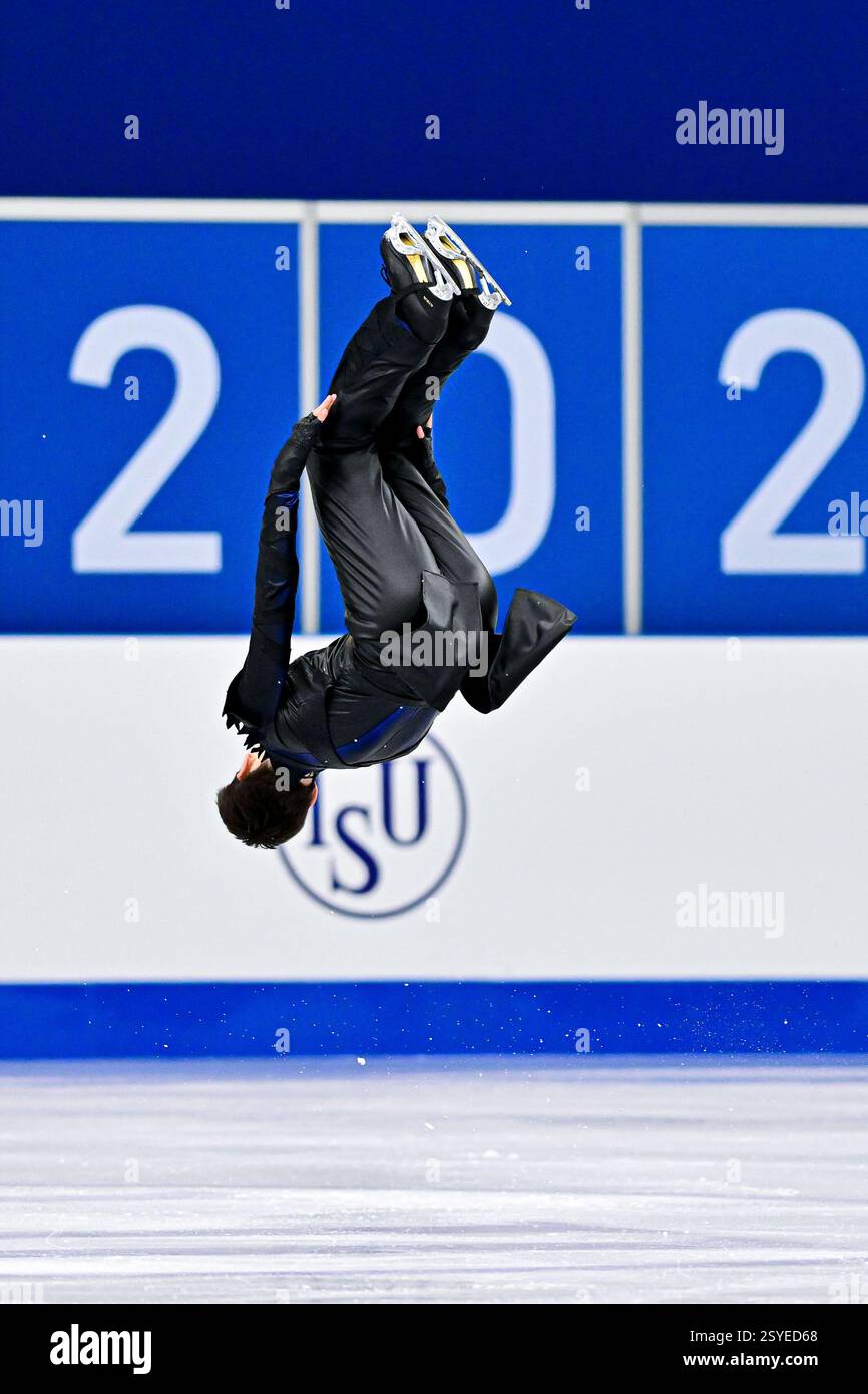 Patrick BLACKWELL (USA), during Junior Men Free Skating, at the ISU ...