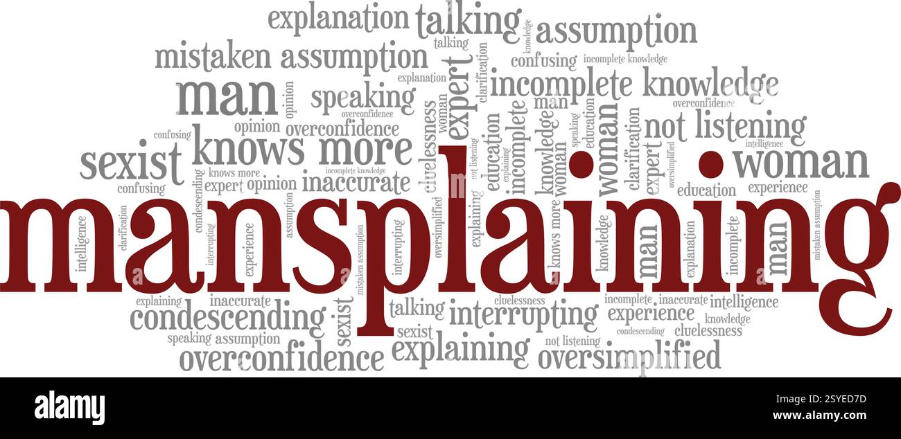 Mansplaining vector illustration word cloud isolated on a white background Stock Vector Image ...