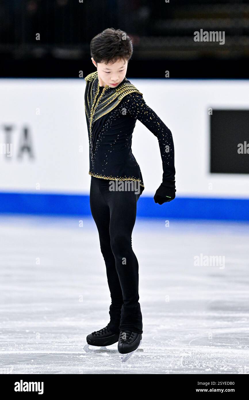 Jiarui LI (HKG), during Junior Men Free Skating, at the ISU World ...