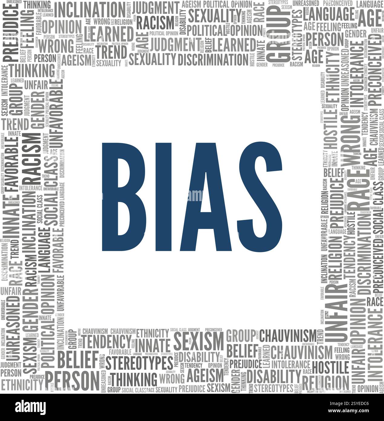 Bias Vector Illustration Word Cloud Isolated On A White Background Stock Vector Image And Art Alamy
