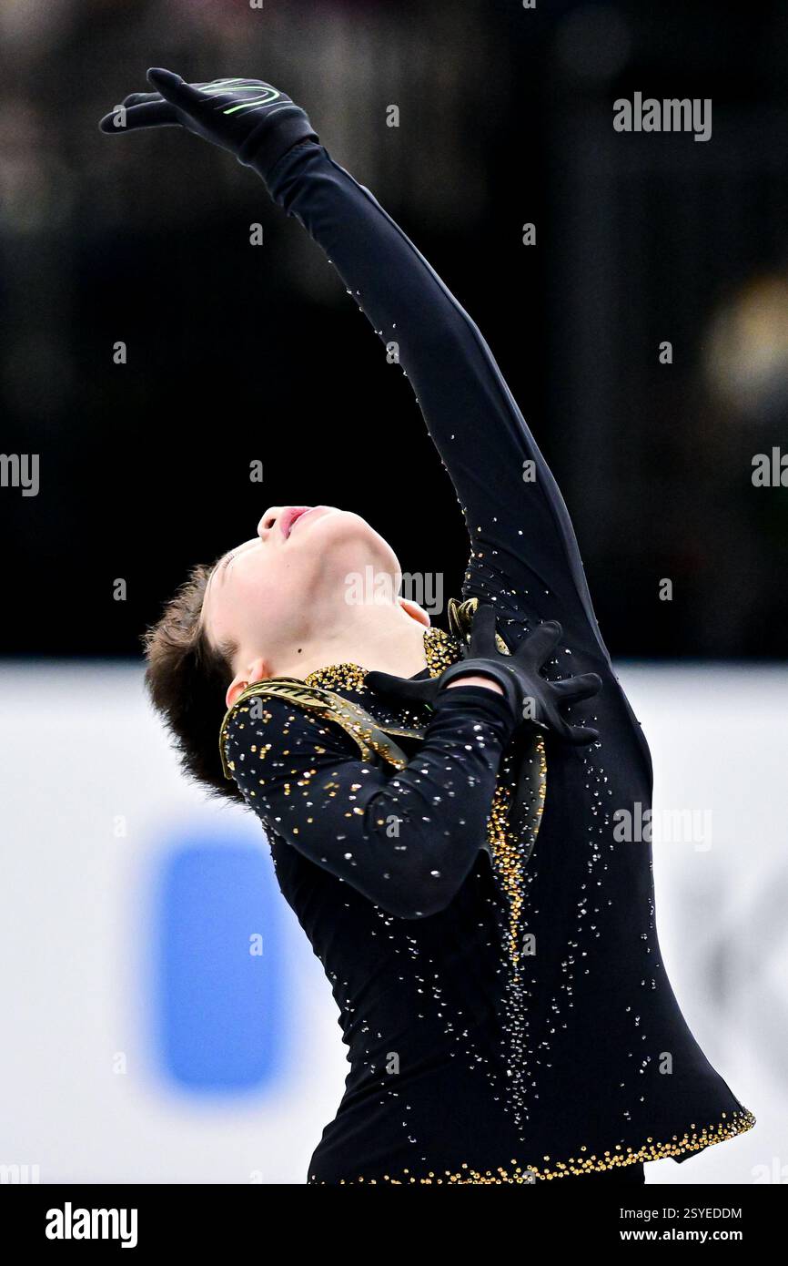 Jiarui LI (HKG), during Junior Men Free Skating, at the ISU World ...