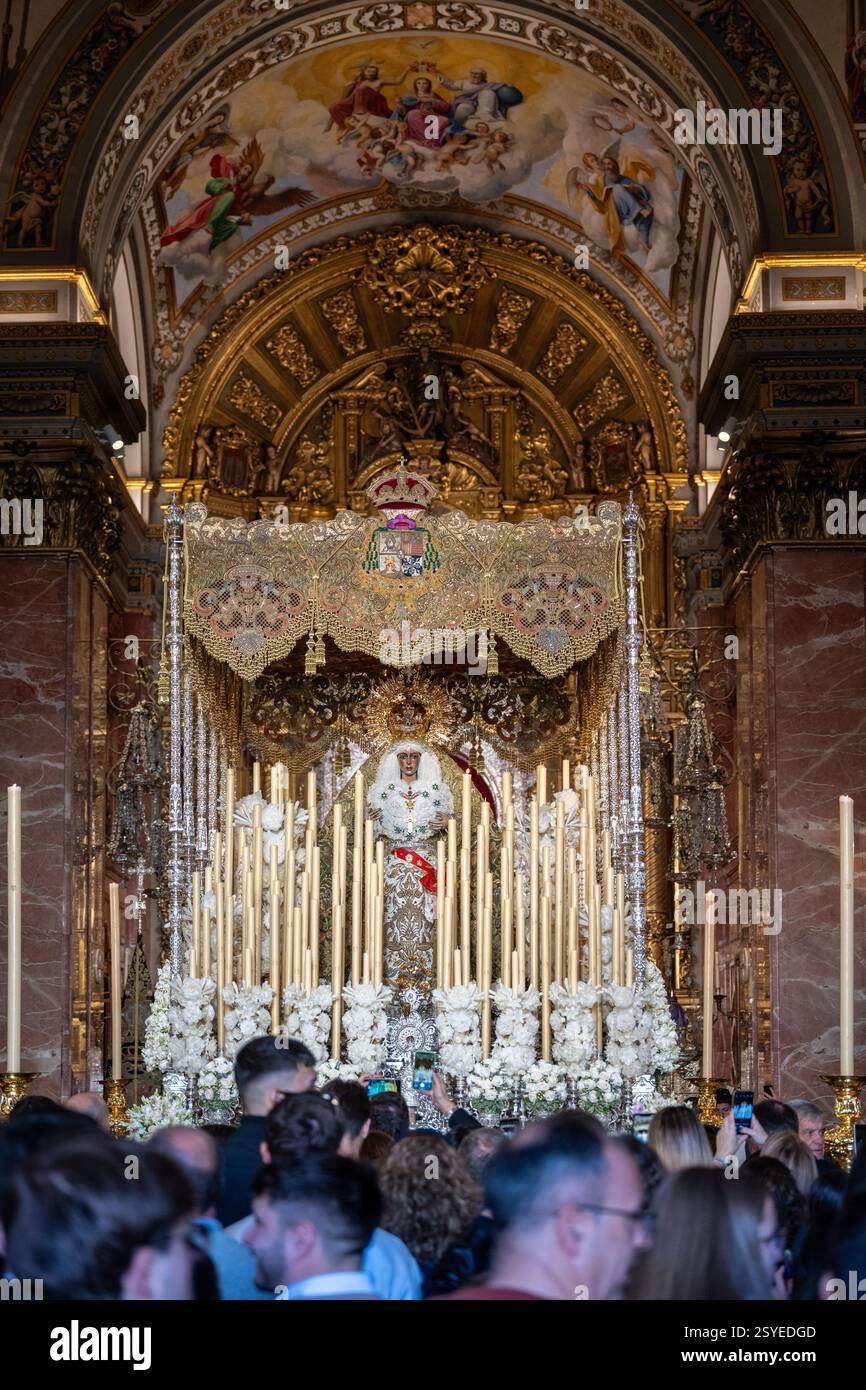 Seville, Spain, Dec 07 2024, Spectators gather as Virgen de la ...