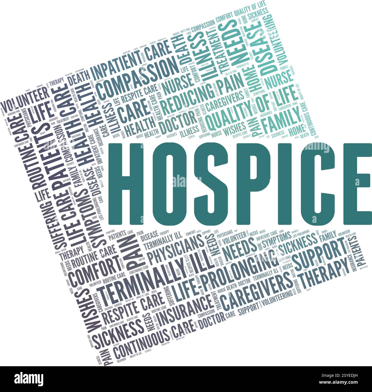 Palliative care word cloud concept. Collage made of words about ...
