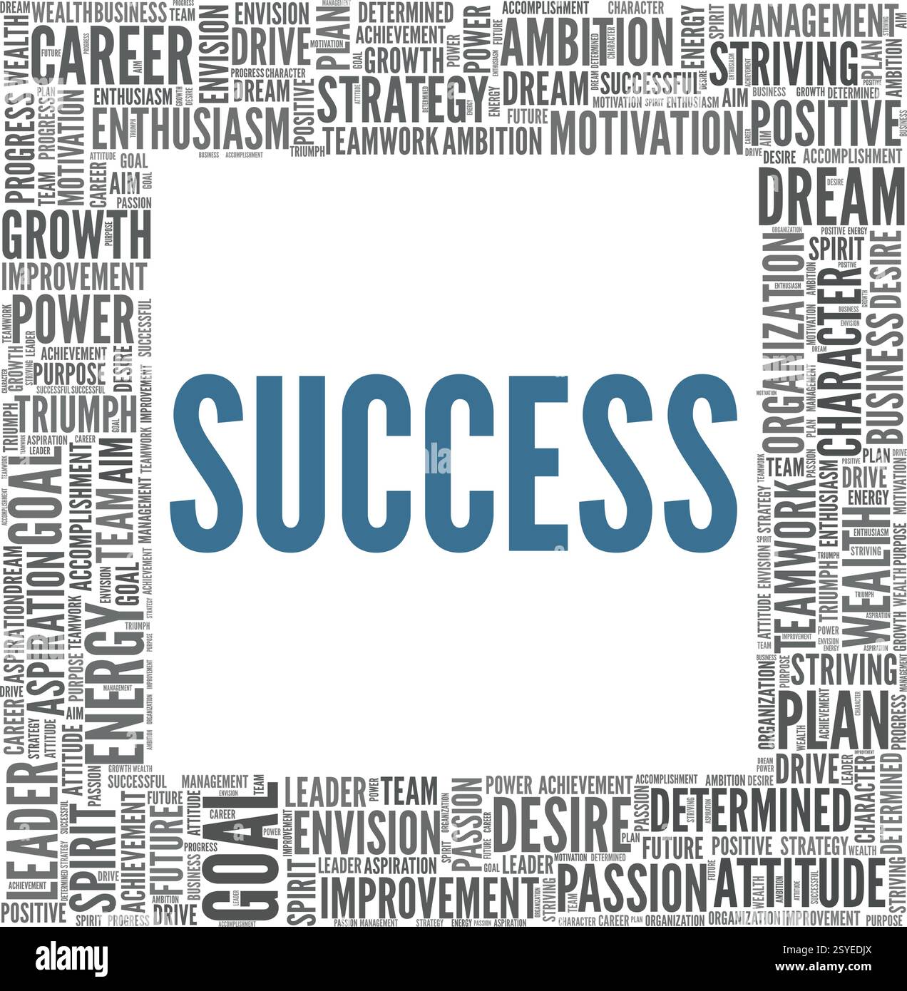 Success vector illustration word cloud isolated on a white background ...