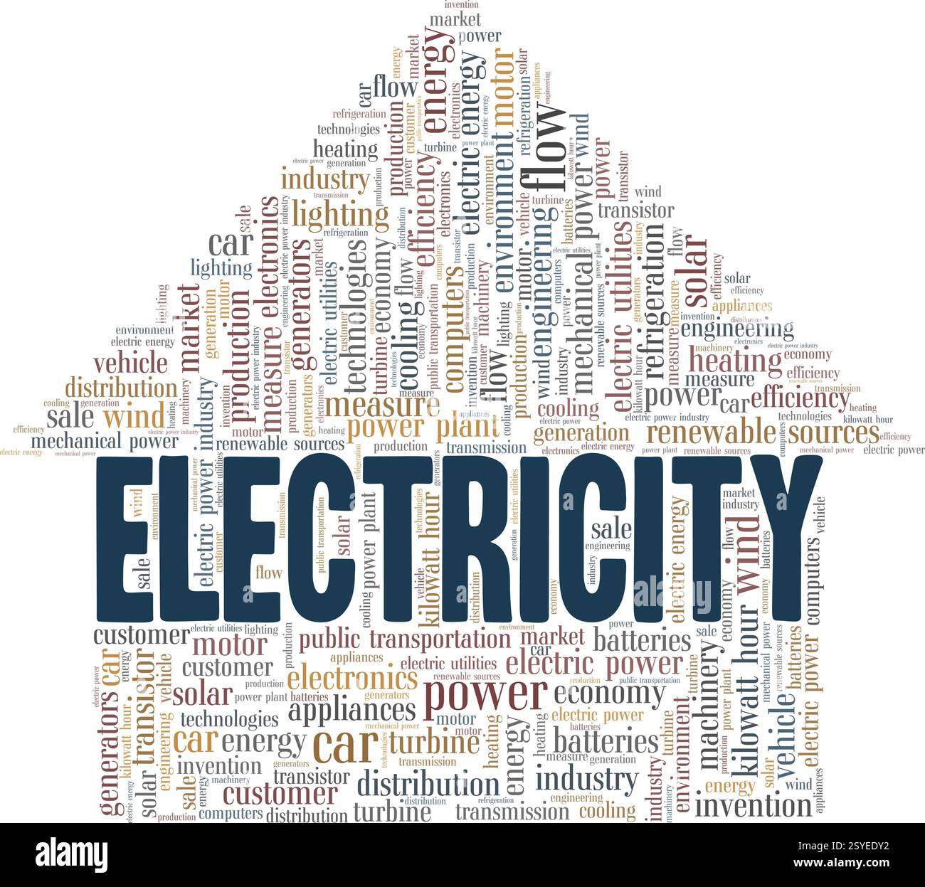 Electricity vector illustration word cloud isolated on a white ...