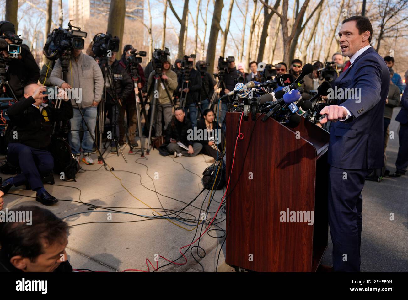 DEA special agent Frank Tarantino II, right, speaks at a news ...