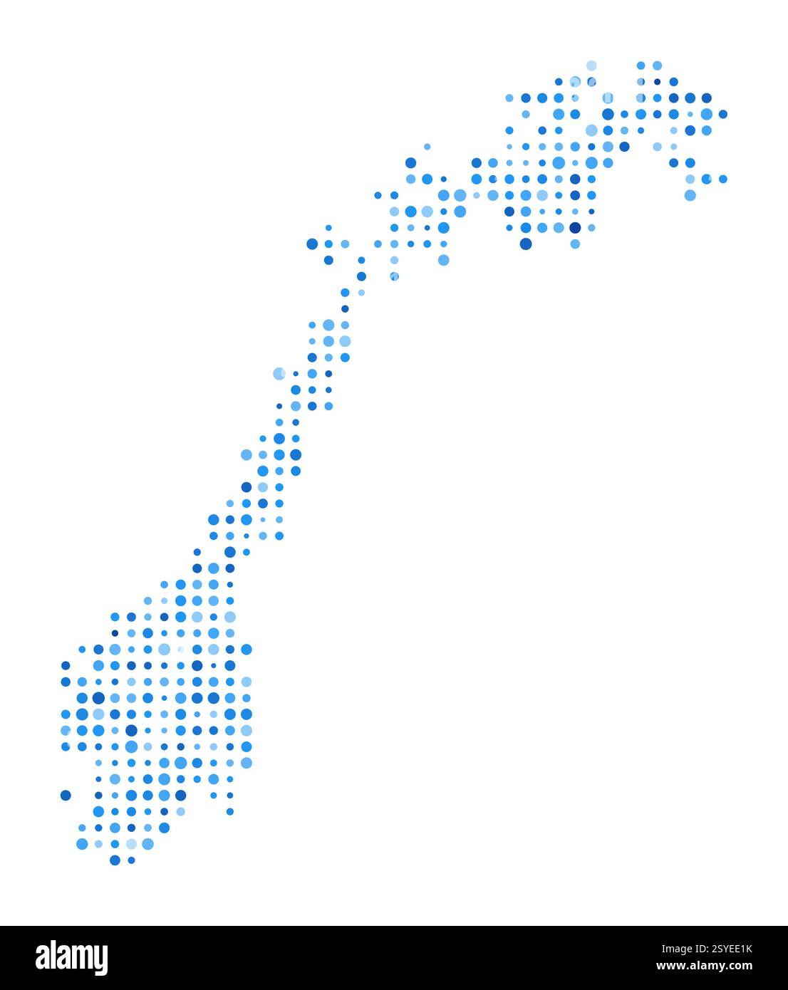 Norway Dot Map. Country Digital Style Shape. Norway vector image ...
