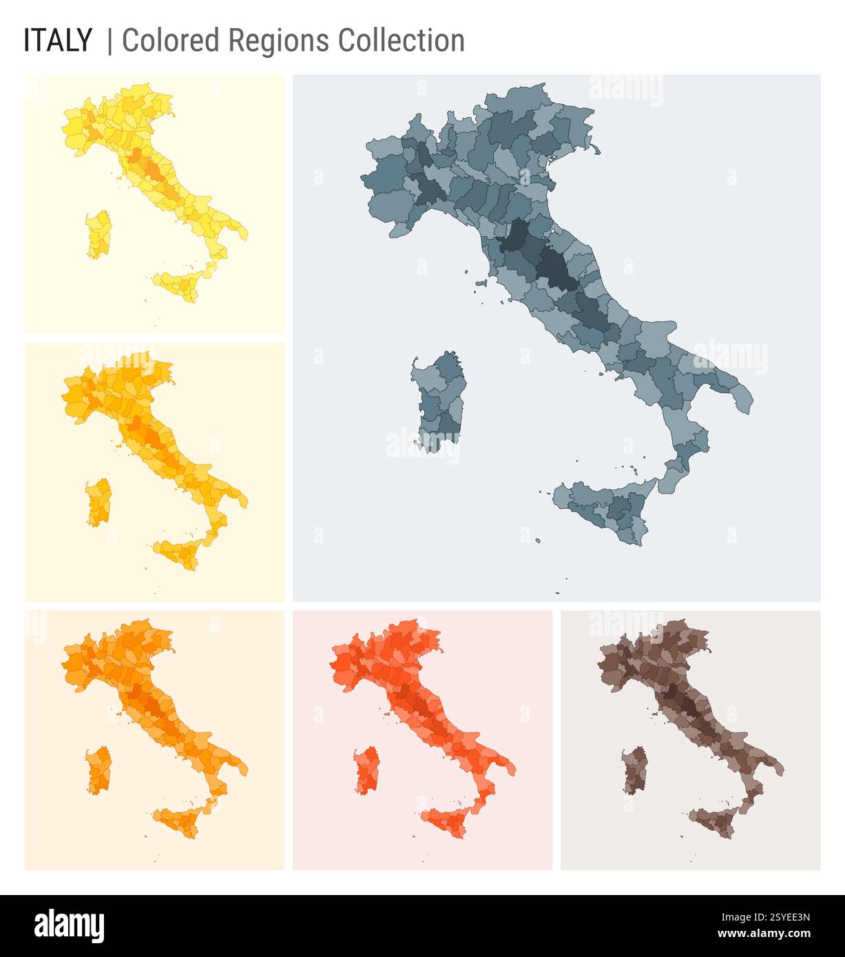 Italy political map administrative hi-res stock photography and images ...