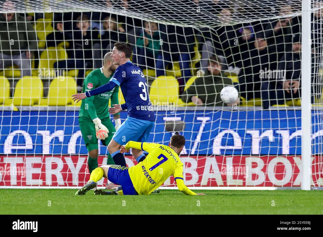 LEEUWARDEN, NETHERLANDS - FEBRUARY 28: Remco Balk of SC Cambuur scores ...