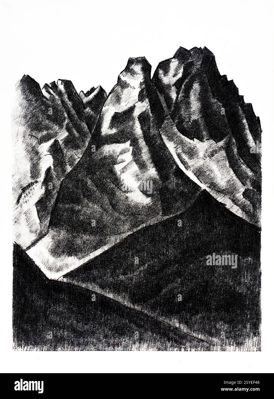 Waxenstein (1933) print in high resolution by Marsden Hartley. A ...