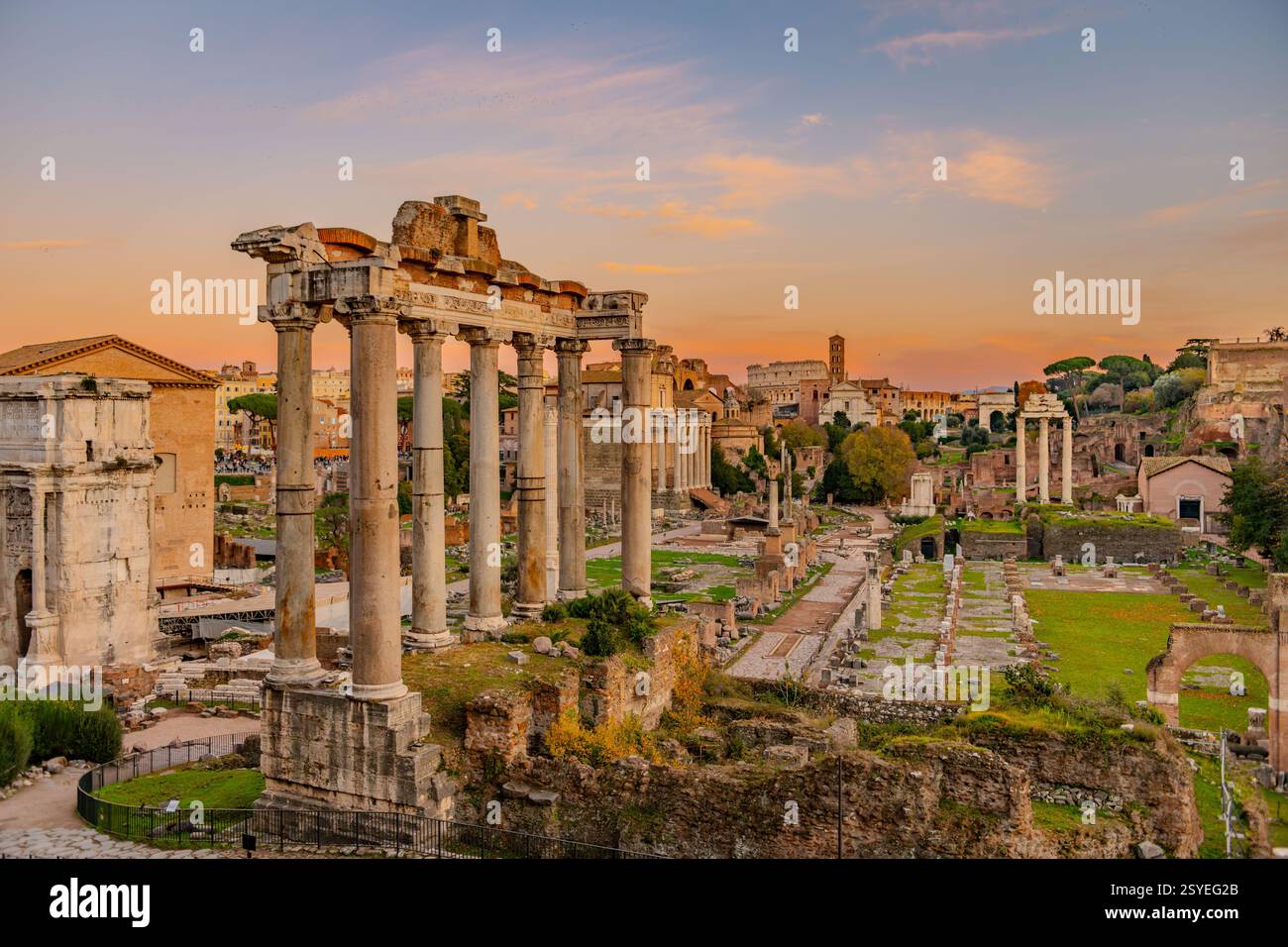 Golden hour at the Roman Forum. Walk through history where emperors ...