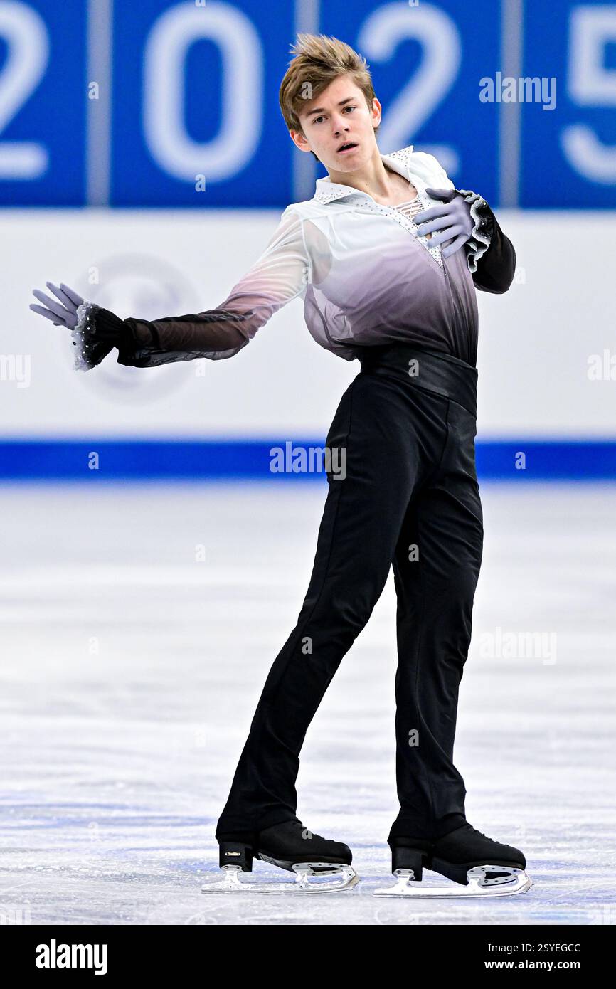 Tamir KUPERMAN (ISR), during Junior Men Free Skating, at the ISU World ...