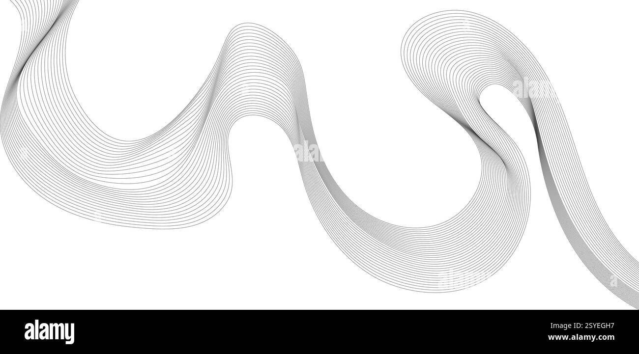Black and white wavy line pattern. Vector illustration Stock Vector ...