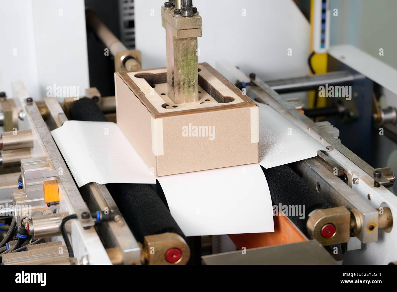 Innovative cardboard box former crafting precision designs in a modern ...