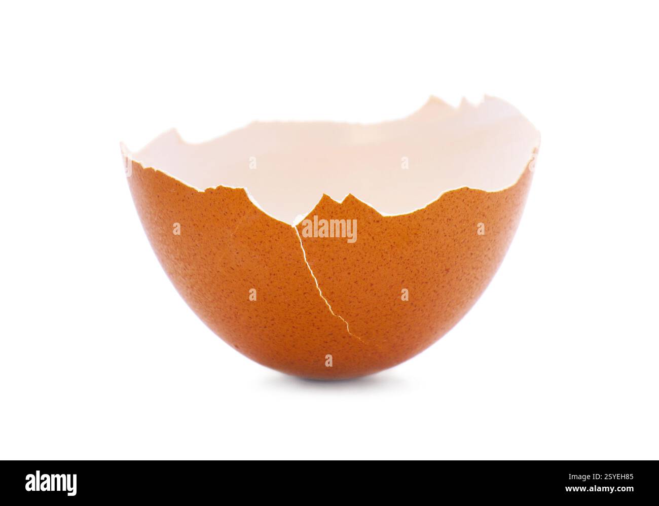 One piece of broken eggshell isolated on white Stock Photo - Alamy