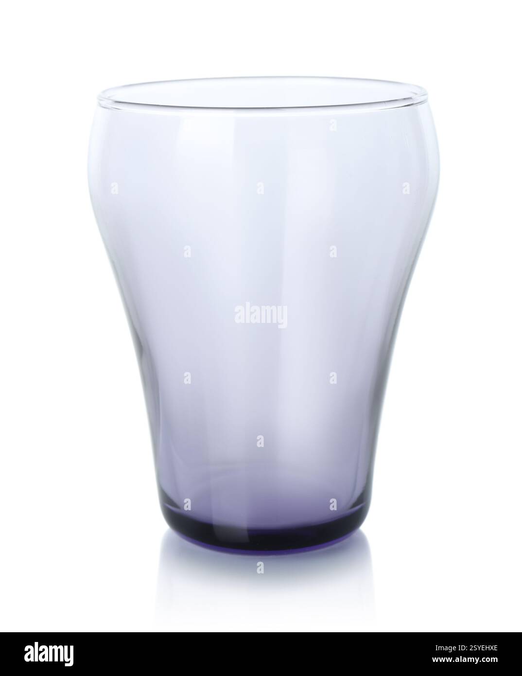 One empty clean glass isolated on white Stock Photo - Alamy