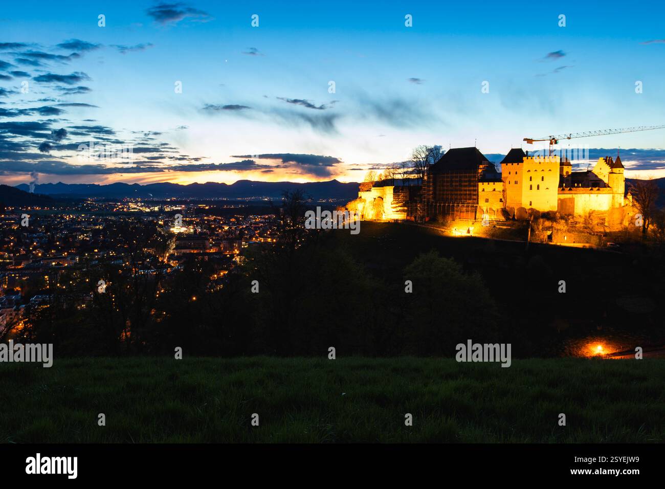 Twilight in lenzburg hi-res stock photography and images - Alamy