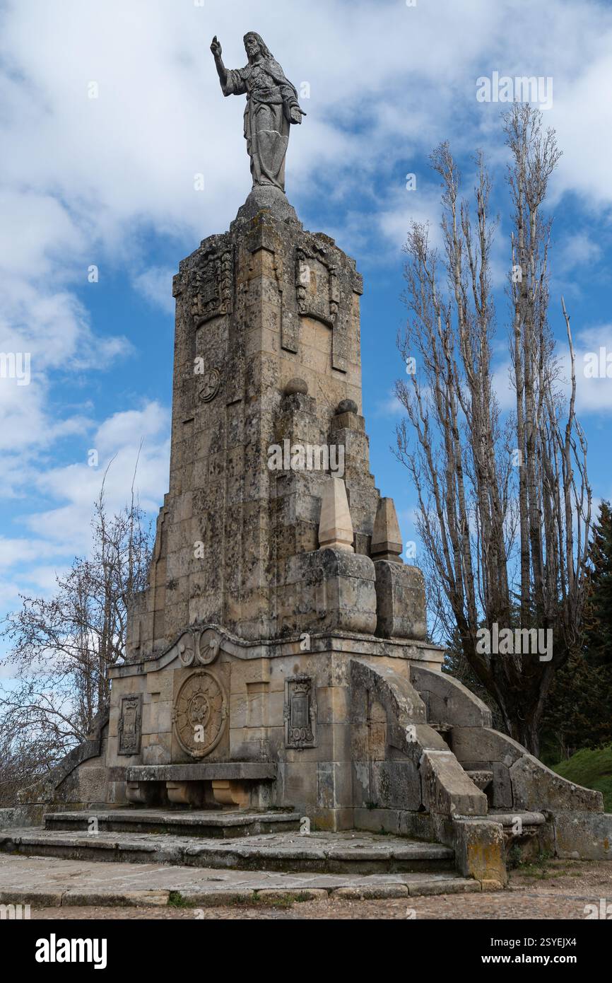 Stone monument dedicated to the Sacred Heart of Jesus in Soria, Spain ...