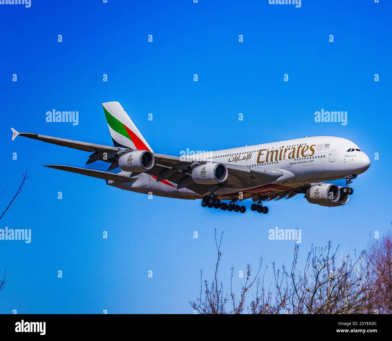 Airplane Landing – Aerial Approach and Touchdown Stock Photo - Alamy