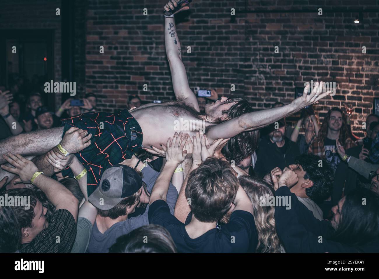 Richmond VA, USA, 24th Feb 2025, Scottish trio High Fade performing at ...