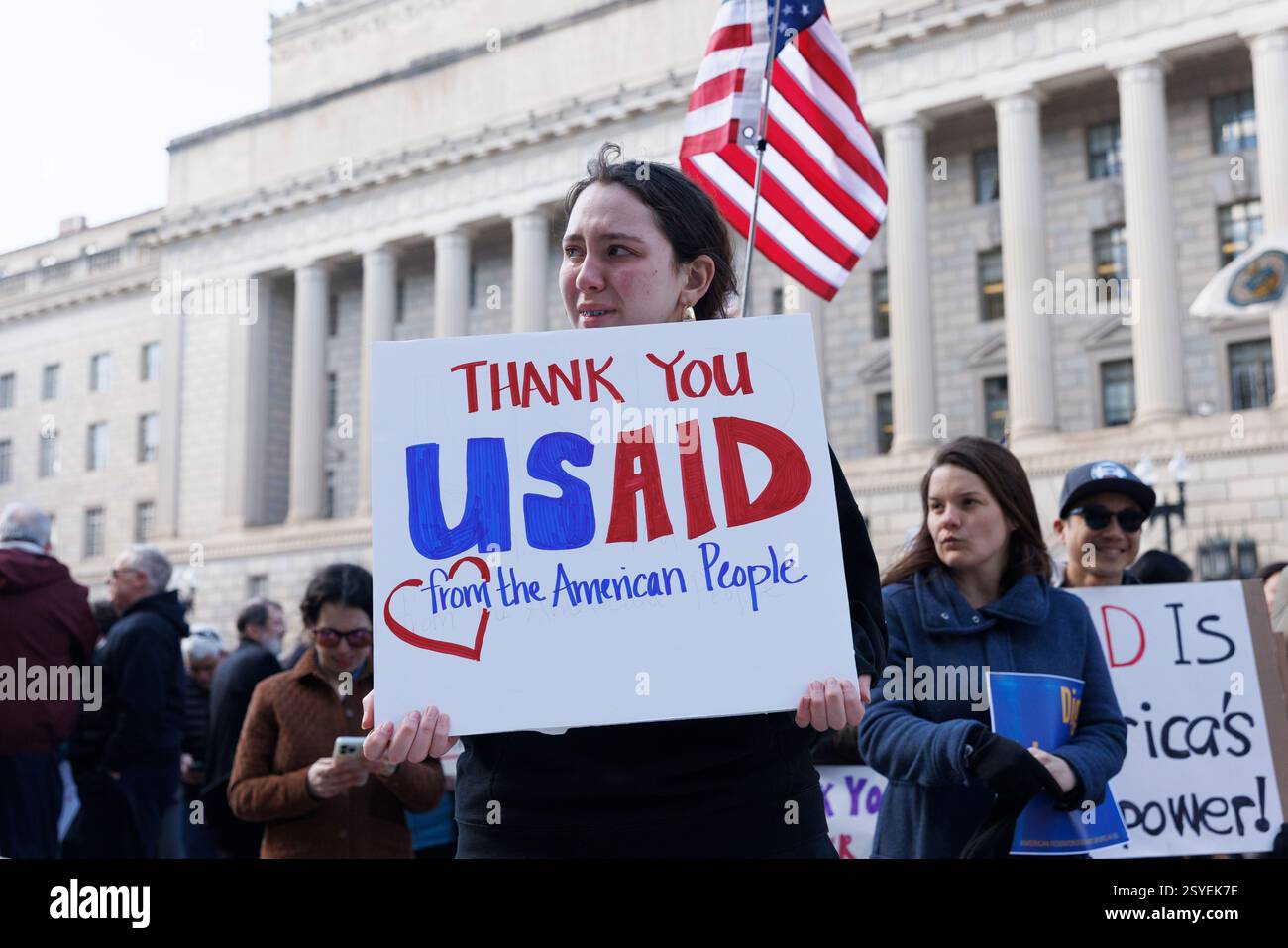 Washington, United States. 28th Feb, 2025. Ex-employees of the United ...