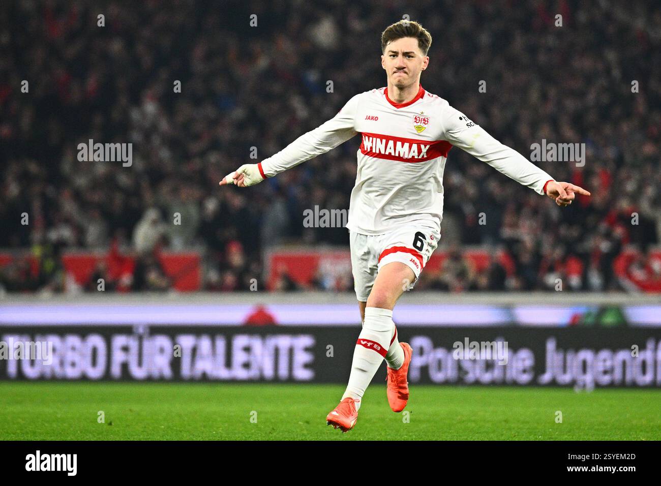 28 February 2025, Baden-Württemberg, Stuttgart: Soccer: Bundesliga, VfB ...