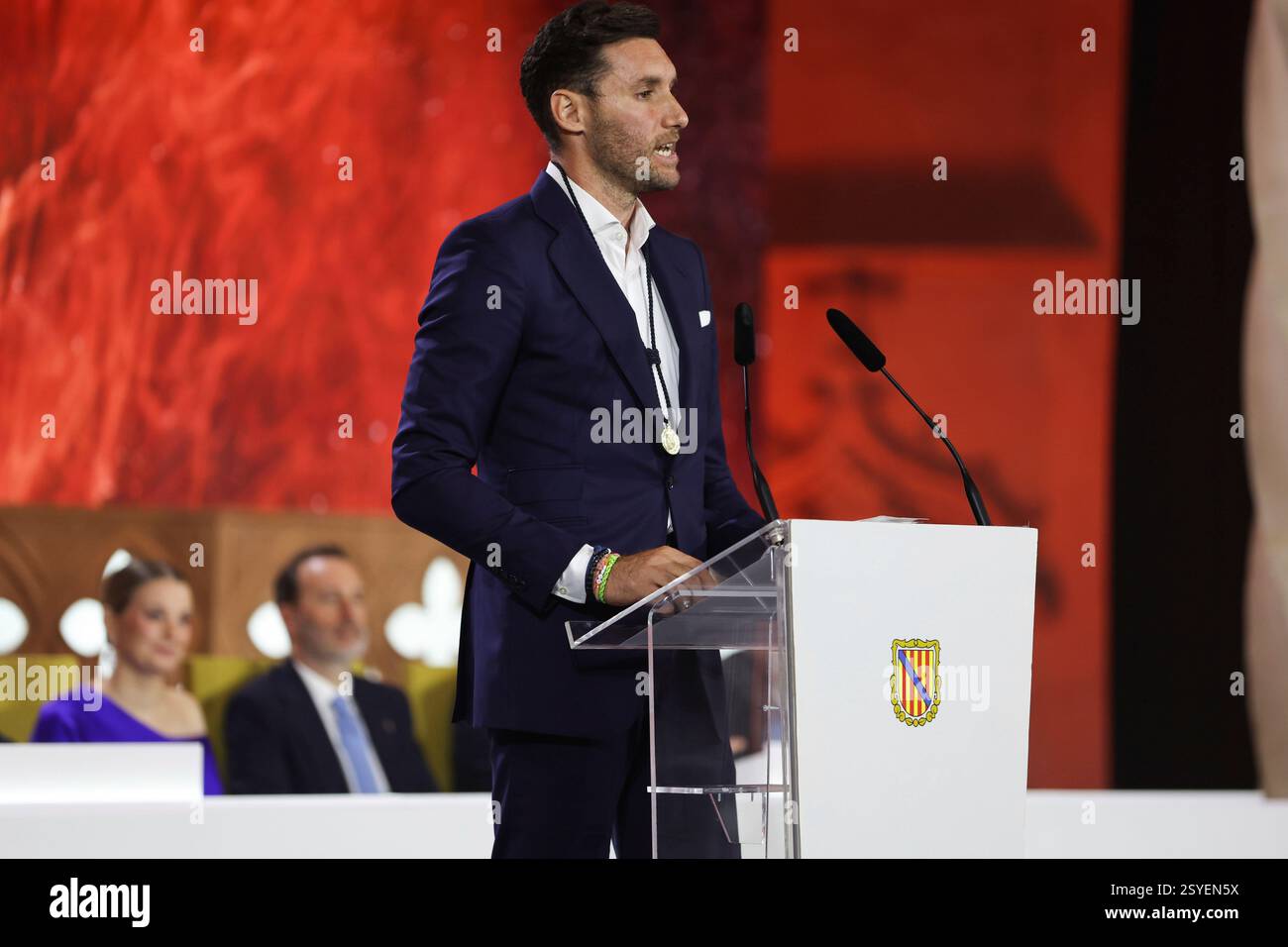 Former basketball player Rudy Fernández speaks during the Ramon Llull ...
