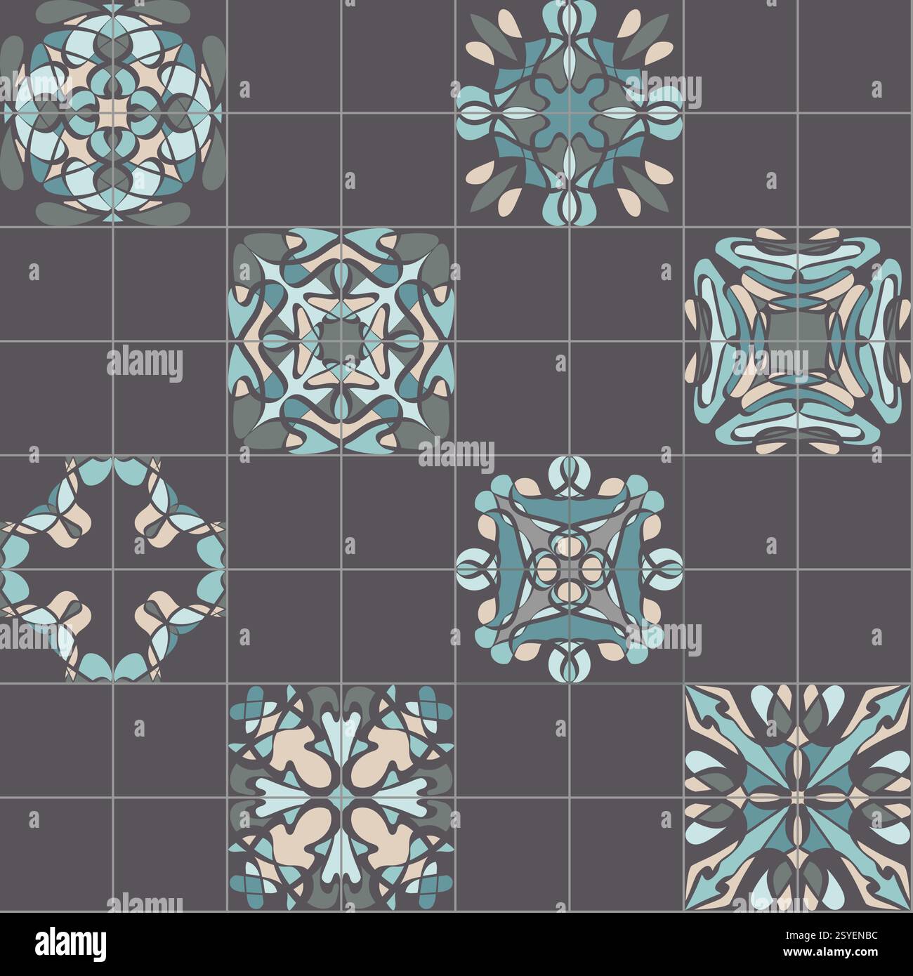 Ancient ceramic tiles on Stock Vector Images - Alamy