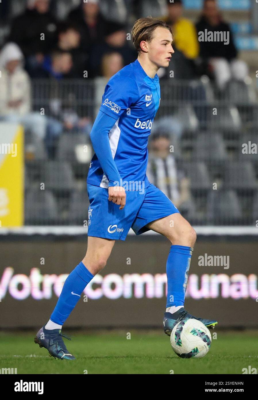 Charleroi, Belgium. 28th Feb, 2025. Genk's Matte Smets pictured in ...