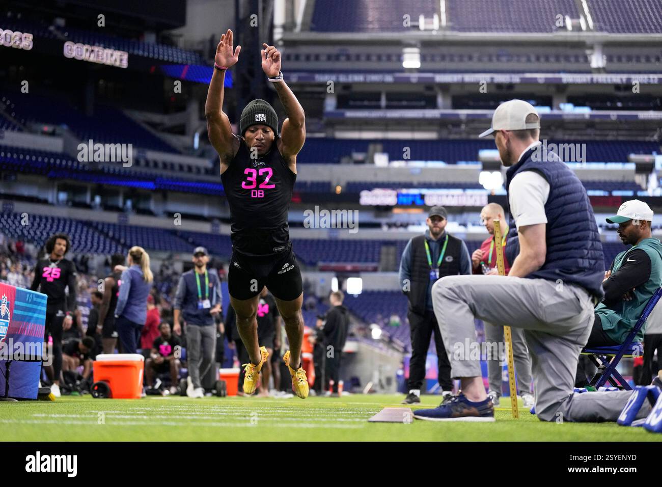 Florida State defensive back Azareye'h Thomas runs a drill at the NFL ...