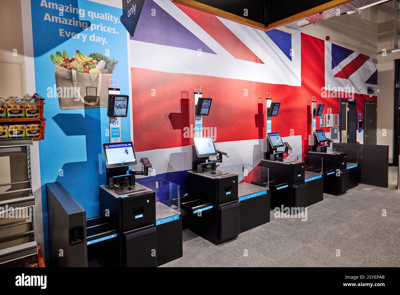 Aldi Keithley self checkouts Stock Photo - Alamy