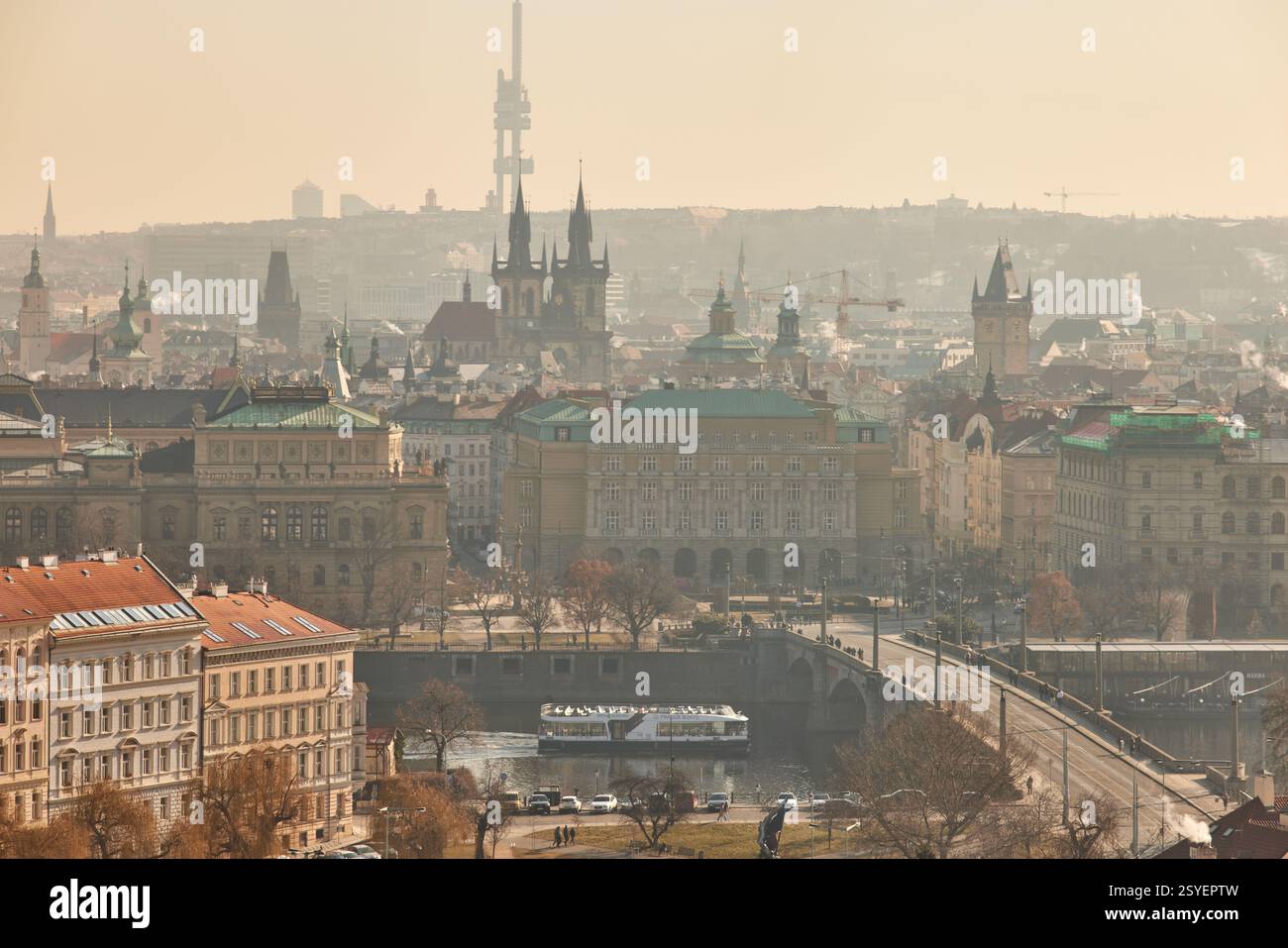 Prague, capital city Czech Republic, view from Prague Castle city ...