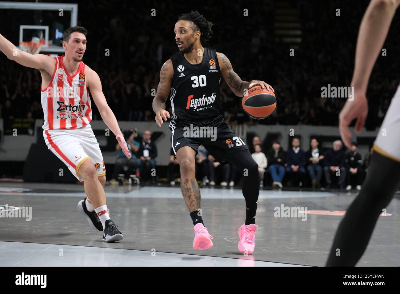 #30 Matt Morgan of Virtus Segafredo Bologna in action during the ...