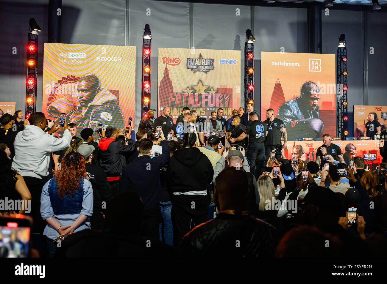Conor benn chris eubank jr face off hi-res stock photography and images ...