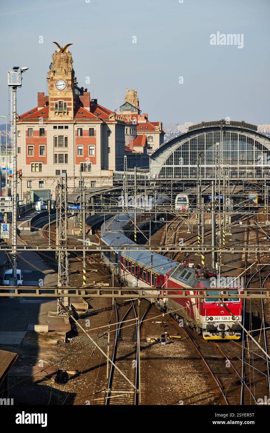 Prague, capital city Czech Republic, Prague Main Railway Station Stock ...