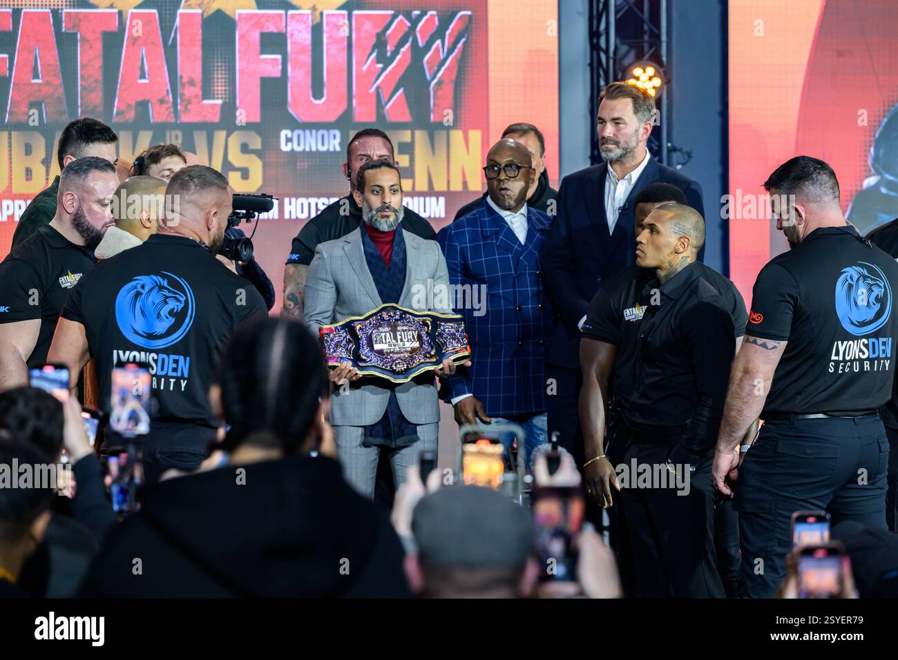 Conor benn chris eubank jr face off hi-res stock photography and images ...