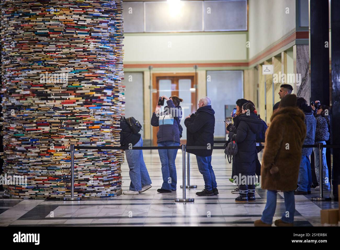 Prague, capital city Czech Republic, Municipal Library infinity book ...