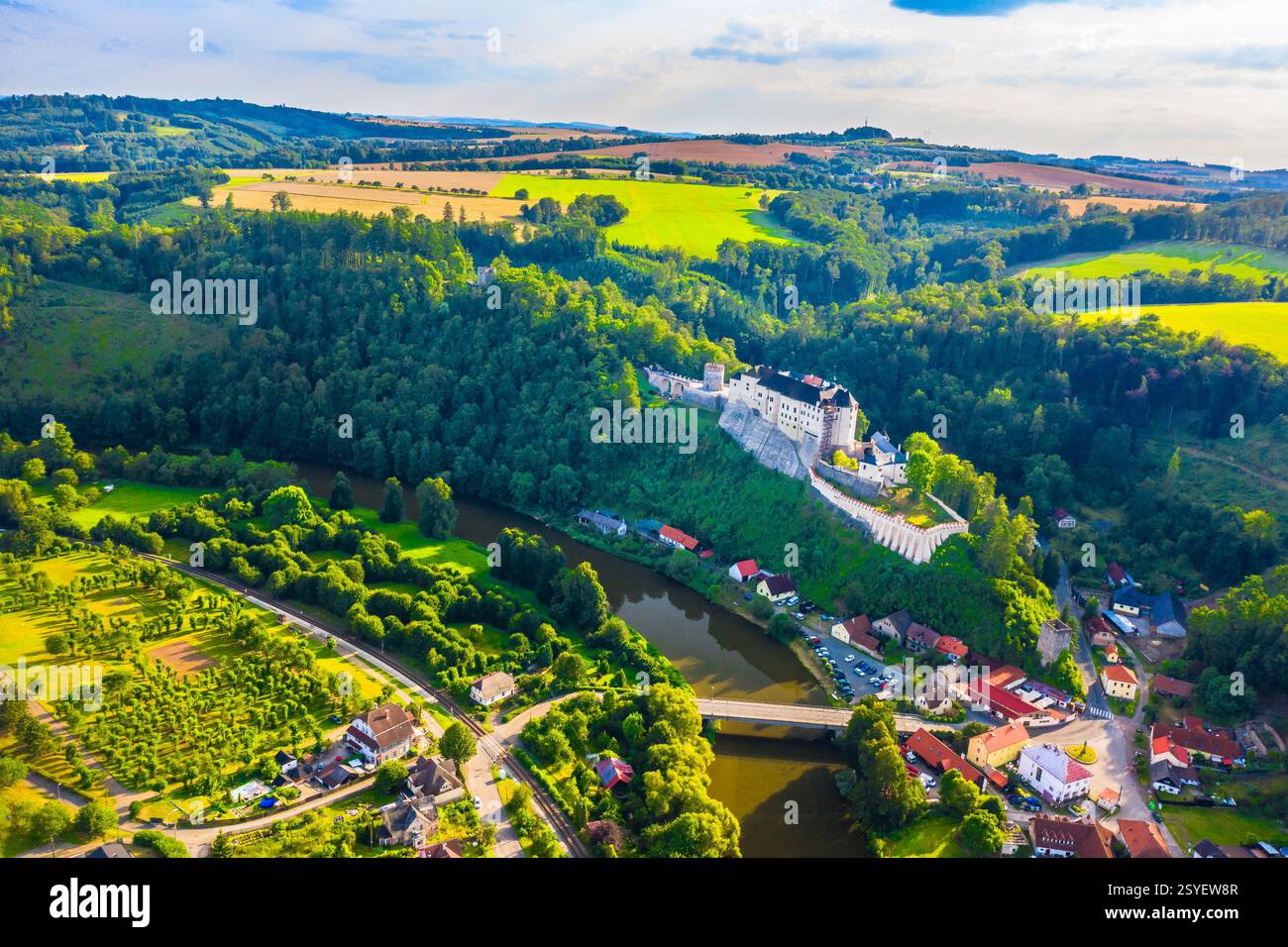 Aerial View of Cesky Sternberk Castle, Czech Republic Stock Photo - Alamy