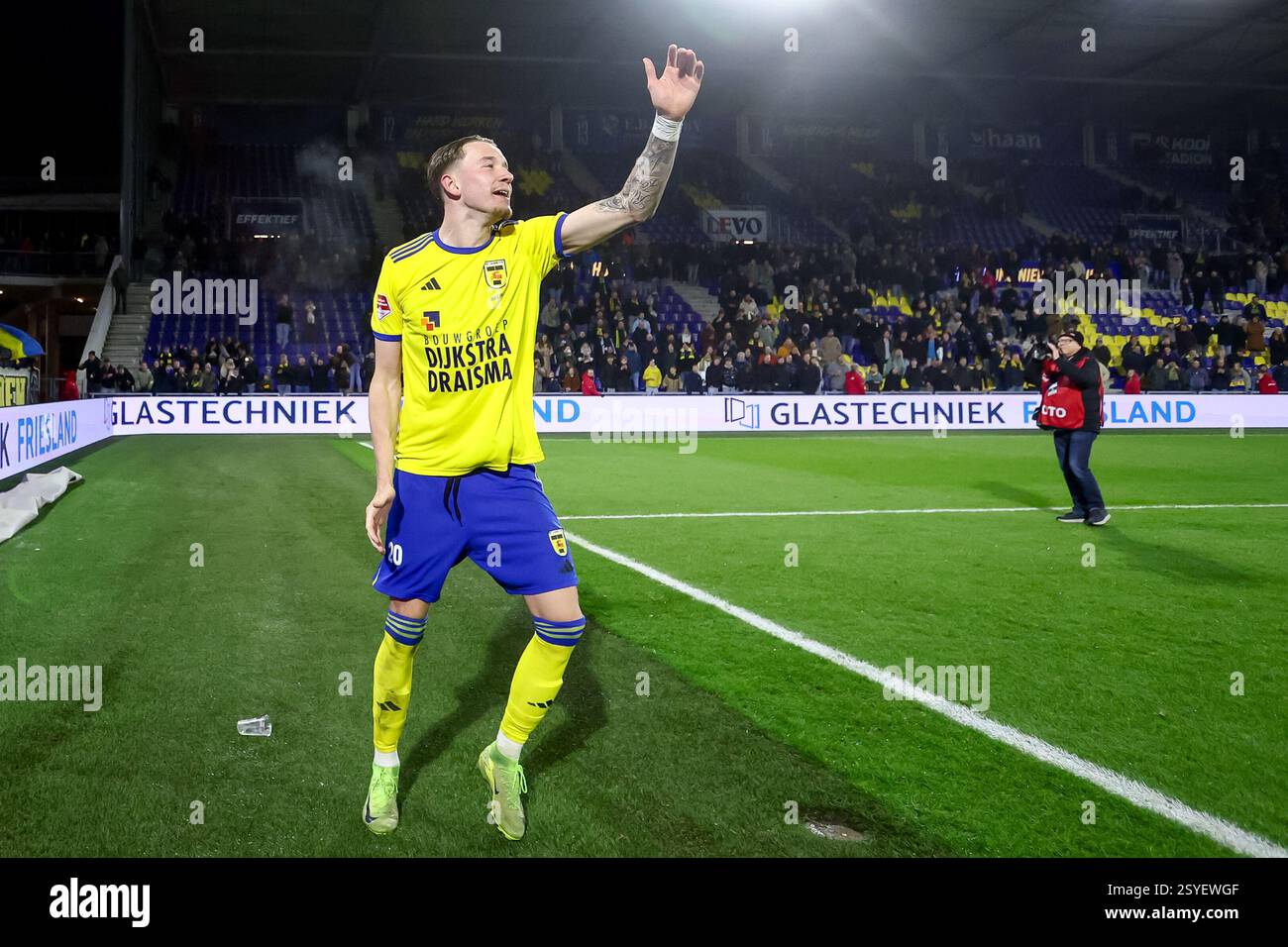 LEEUWARDEN, NETHERLANDS - FEBRUARY 28: Bryant Nieling of SC Cambuur ...