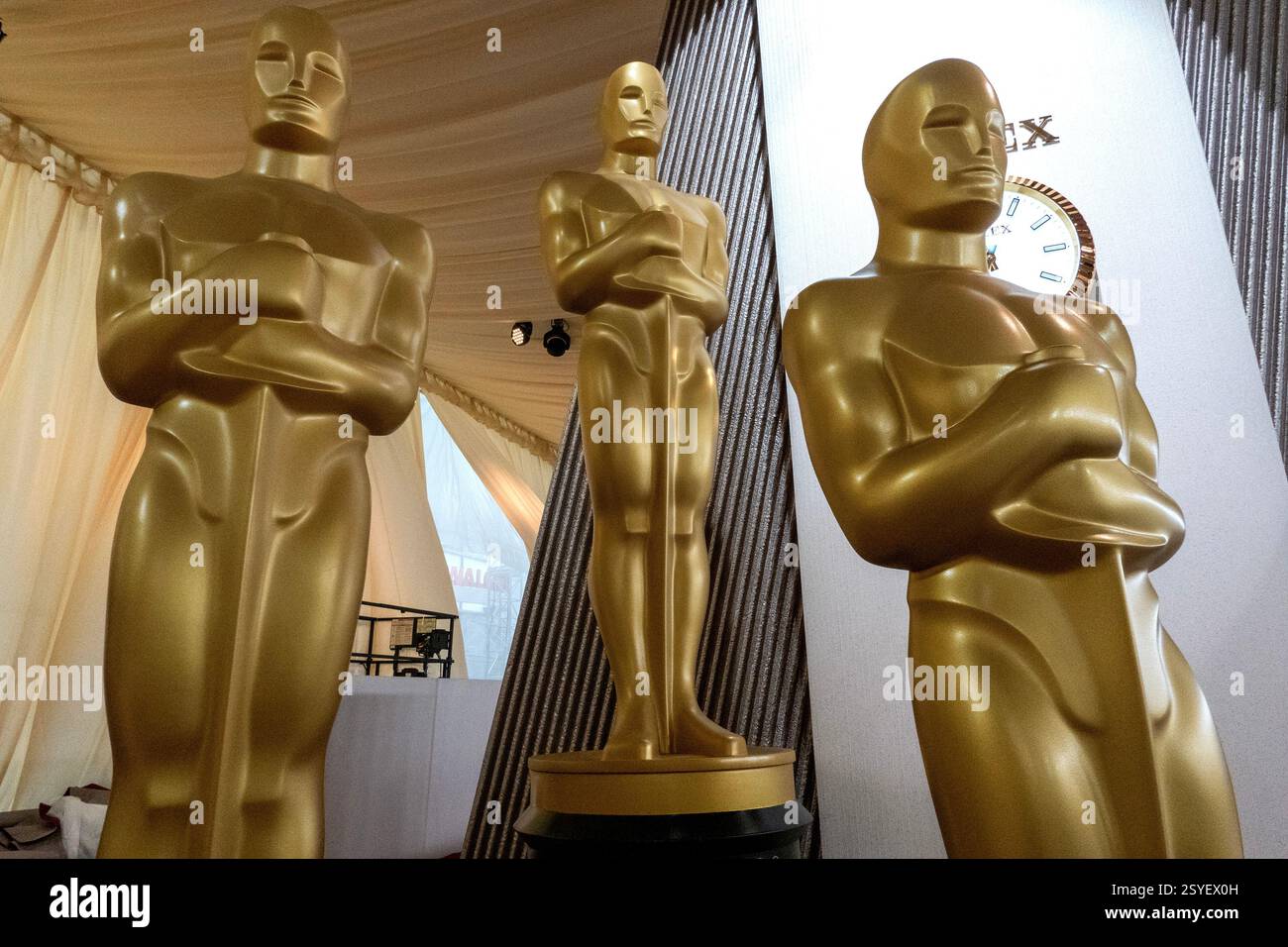 Preparations continue along the Red Carpet for the 97th Academy Awards ...