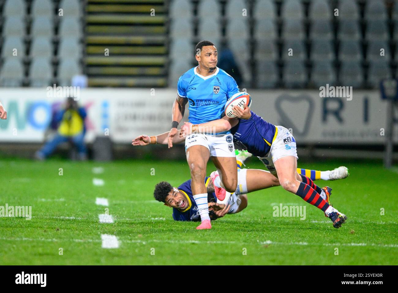 Parma, Italy. 28th Feb, 2025. Ashton hewitt ( Dragons RFC ) during Zebre Parma vs Dragons ...