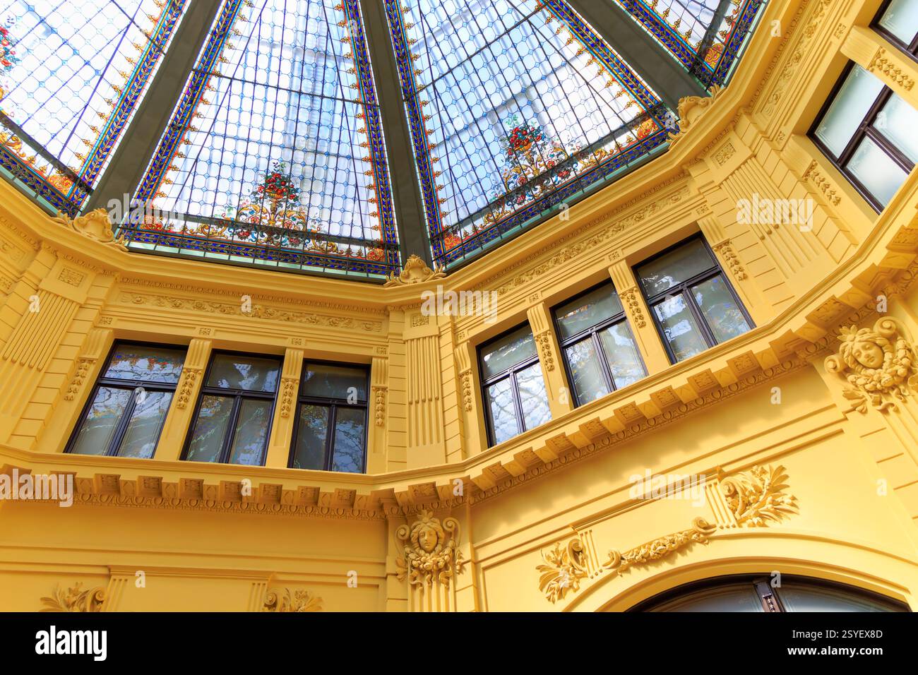 Zagreb, Croatia. The Oktogon gallery, a popular passage of Zagreb that ...