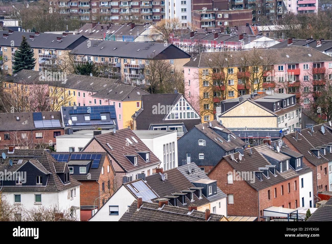 Residential buildings, apartment buildings, in the Duisburg-Süd ...