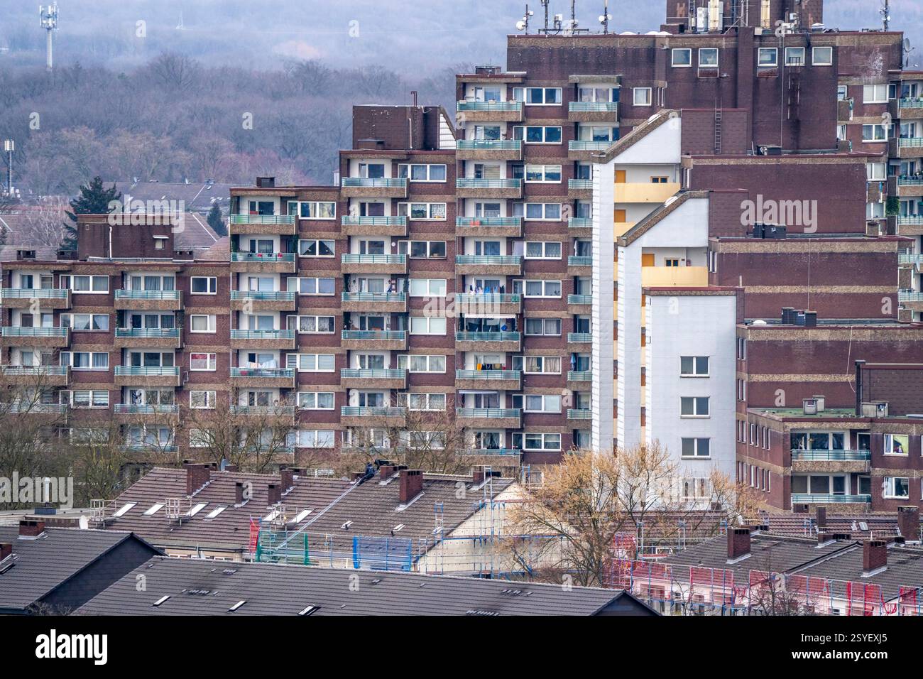 High-rise residential tower block built in 1972, Biegerhof, 261 ...