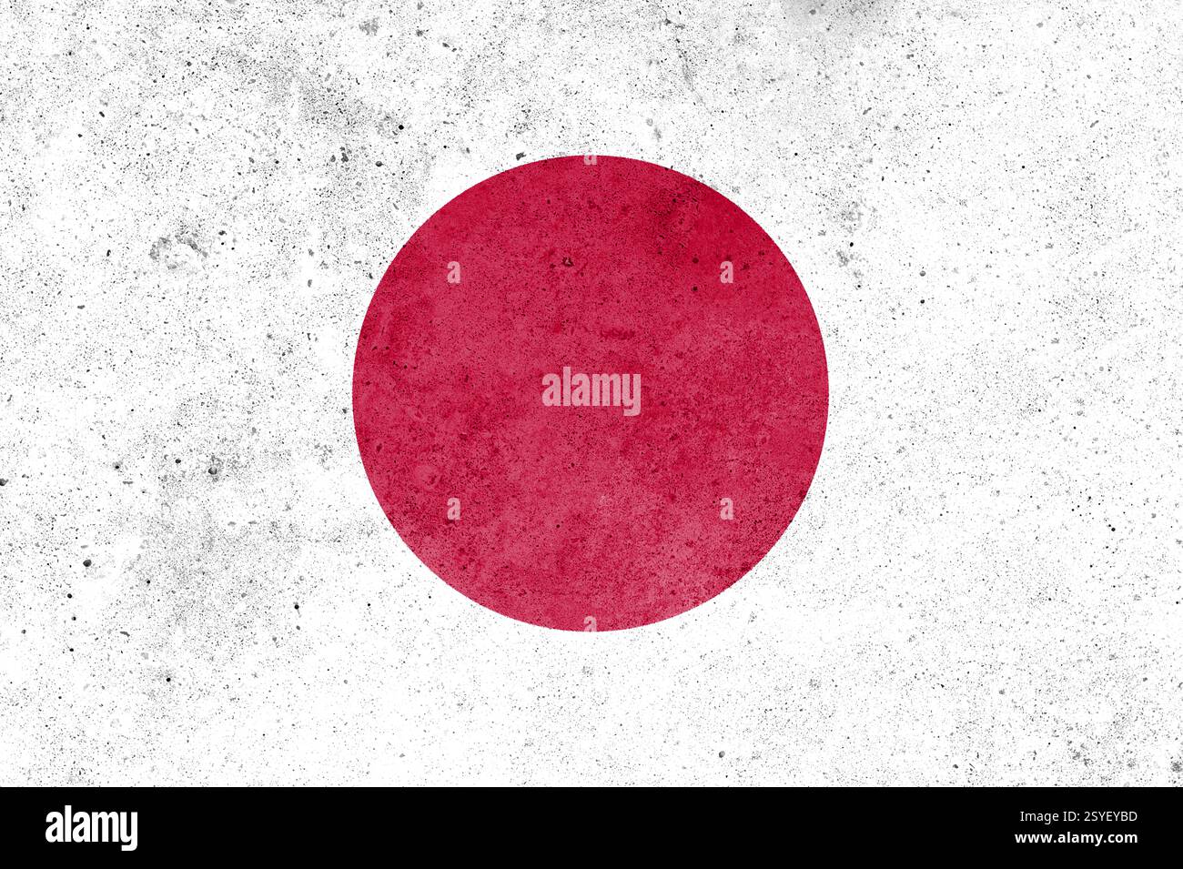 Flag of Japan painted on the concrete wall Stock Photo - Alamy