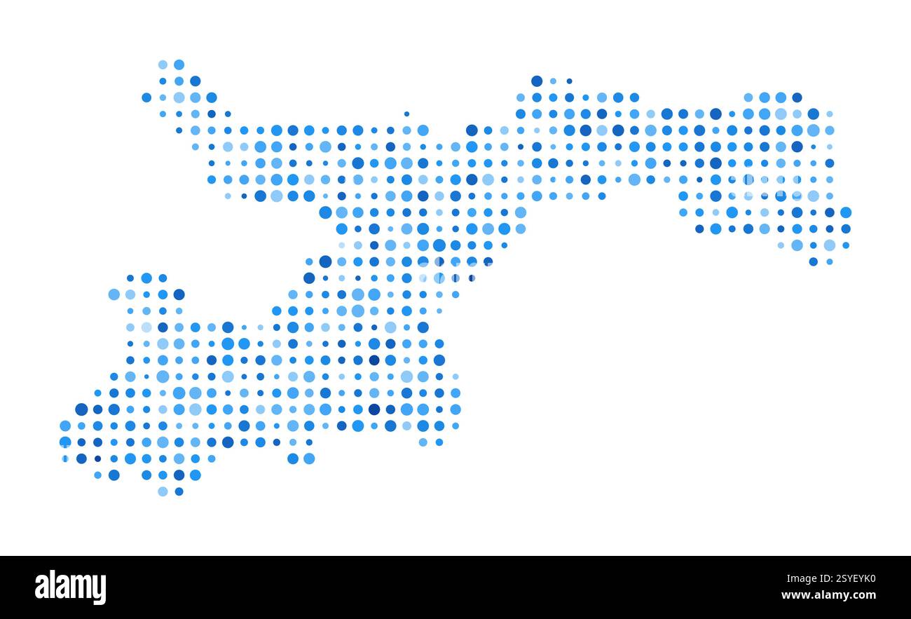 Norman Island Dot Map. Digital Style Boundary Shape. Norman Island ...