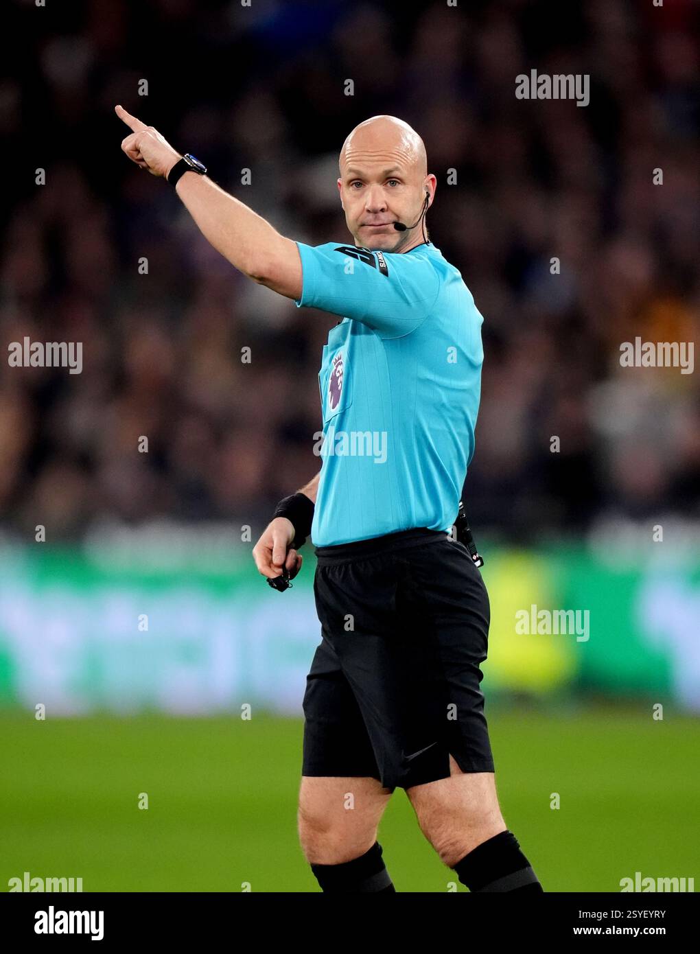 Referee Anthony Taylor during the Premier League match at London ...