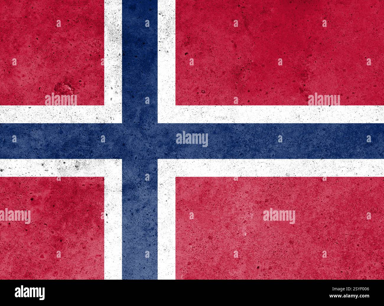 Flag of Norway painted on the concrete wall Stock Photo - Alamy