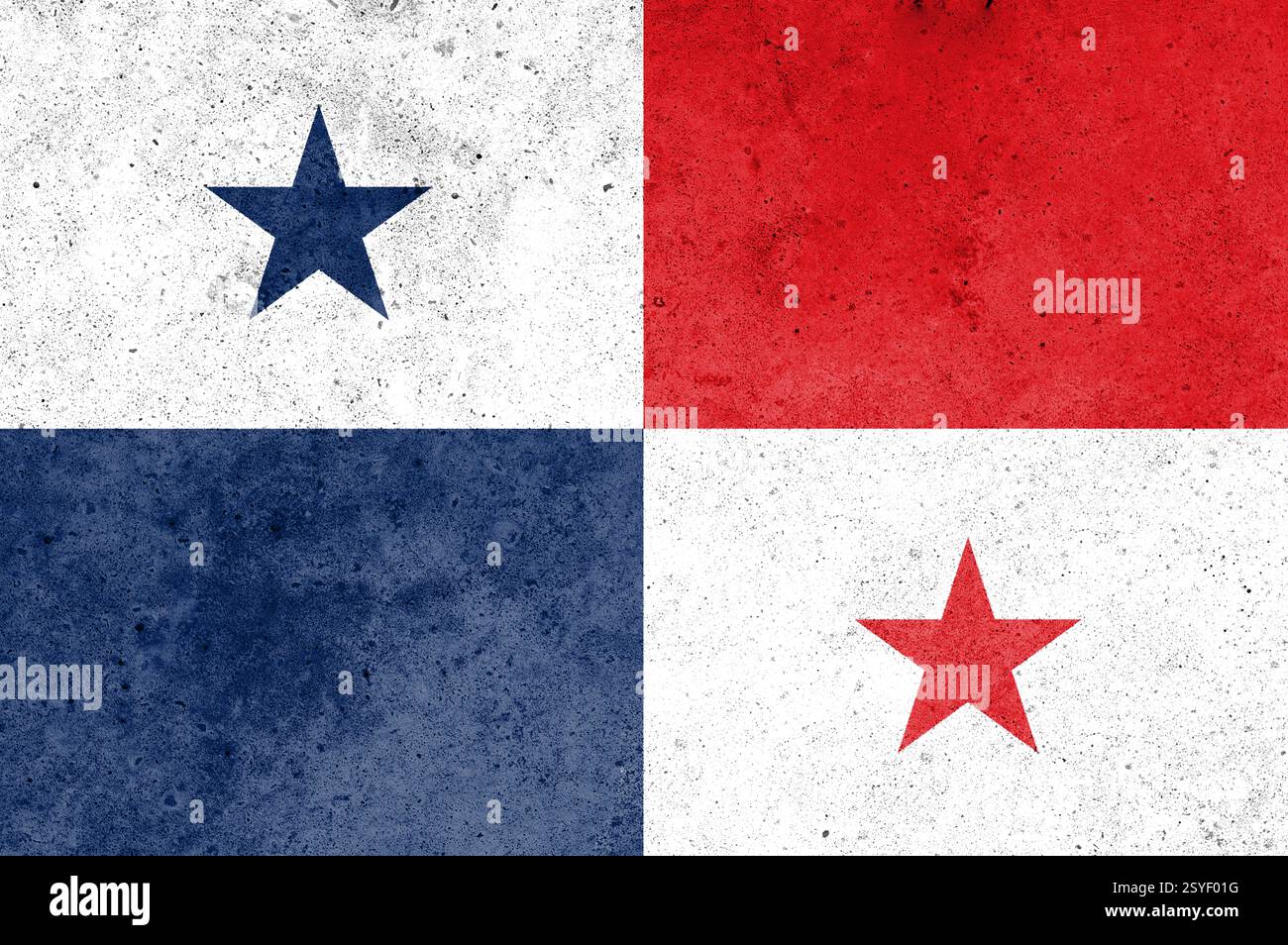 Flag of Panama painted on the concrete wall Stock Photo - Alamy